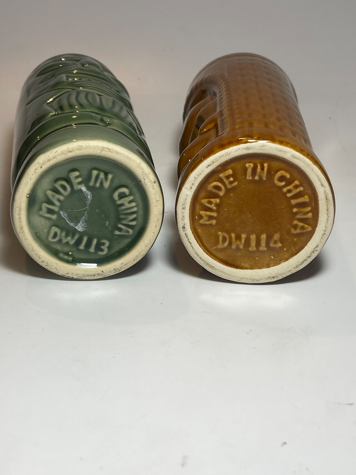 Set of Two Mismatched Tiki Mugs - Etsy