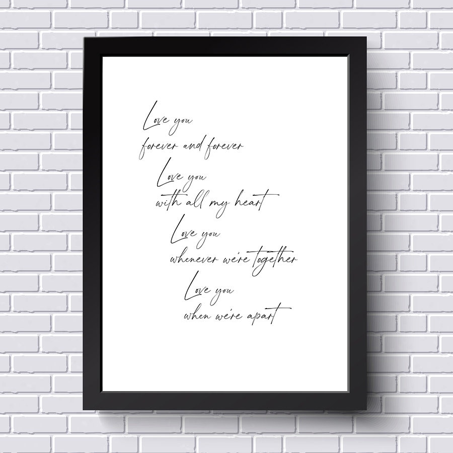 I Will Lyrics the Beatles - Etsy