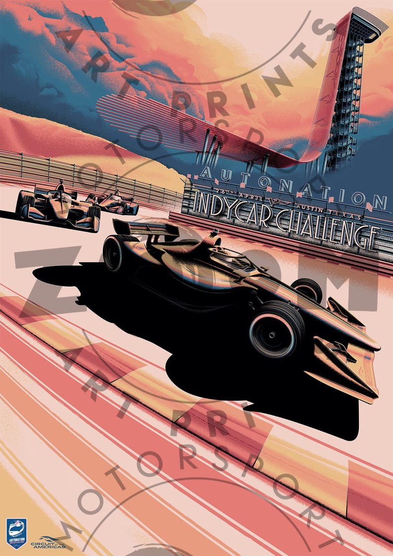 Autonation Indycar Challenge Art Print - Circuit of the Americas 2018 ...