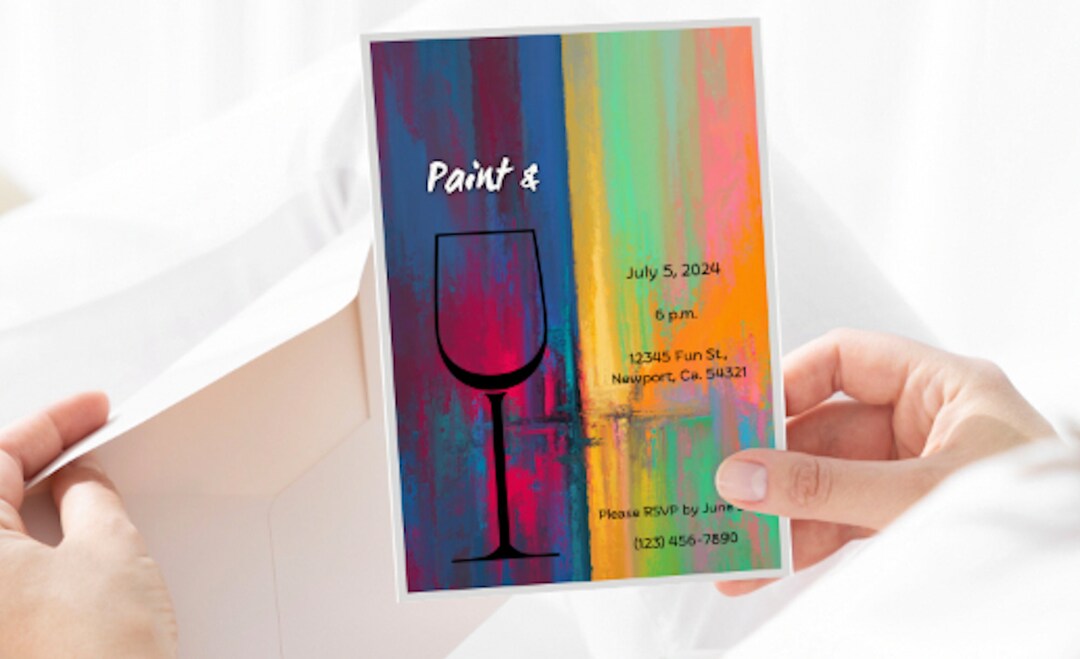 Paint Party Invitation Editable Template Birthday Invitation DIY Paint ...