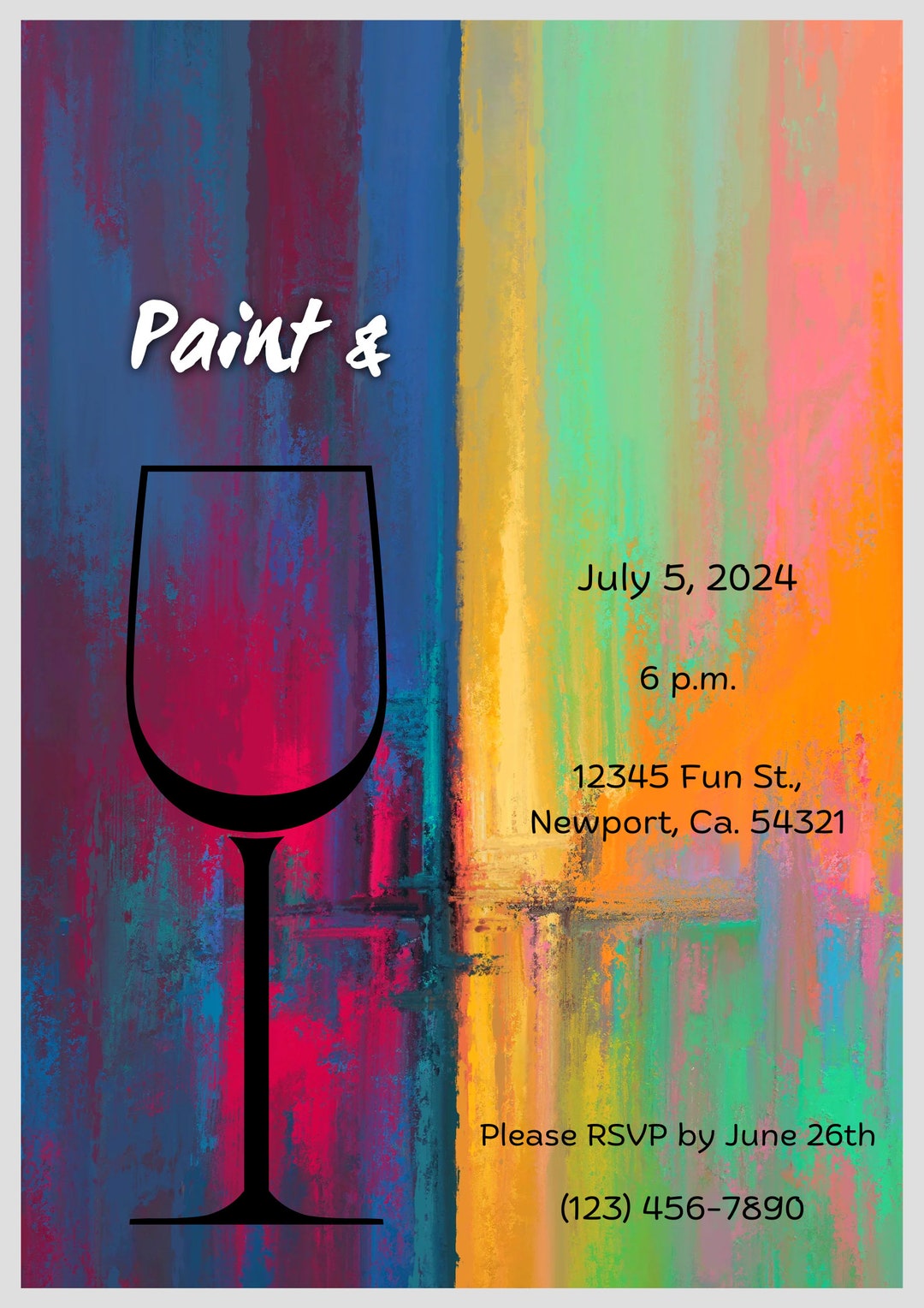 Paint Party Invitation Editable Template Birthday Invitation DIY Paint ...