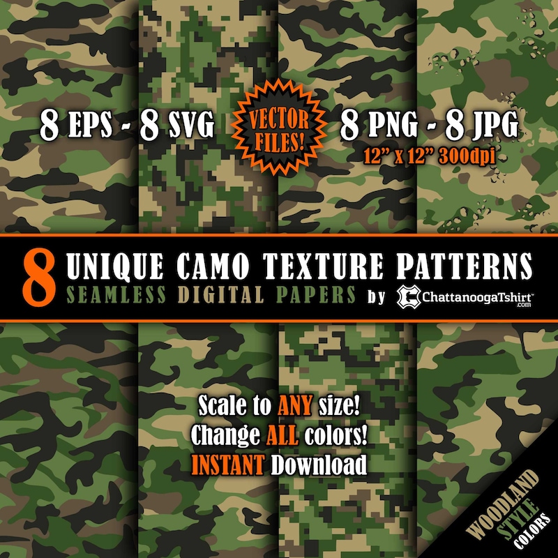 Camo Vector Seamless - Etsy