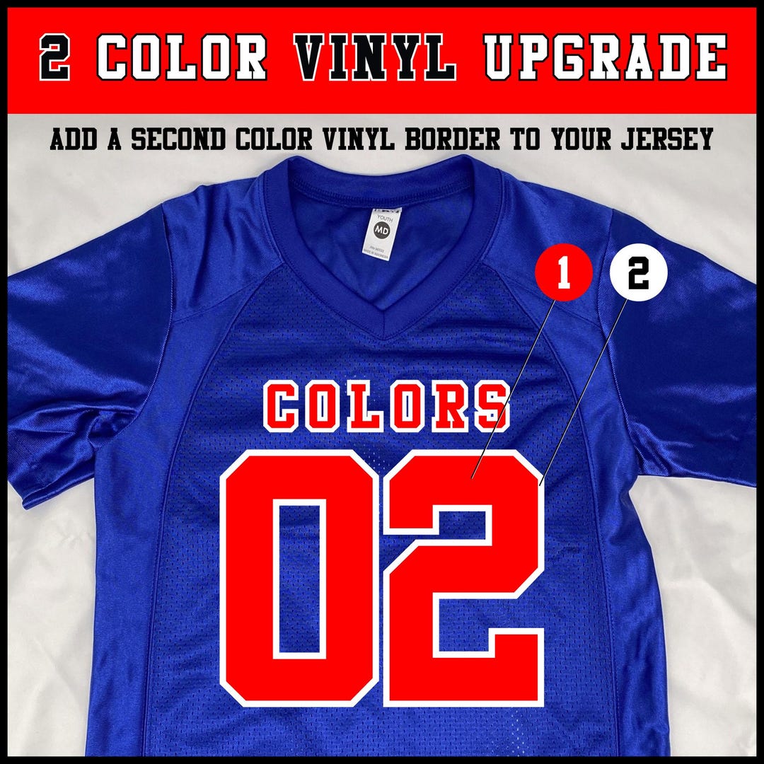 2-color Vinyl UPGRADE Border for Custom Jerseys - Etsy