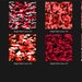 Seamless Neon RED Camo Texture Pattern Vector Pack & Repeating Hi ...