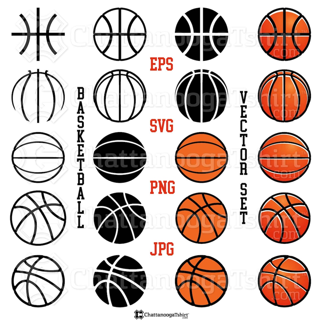 Dynamic Basketball SVG Clipart Bundle for Cricut, Sports DIY Projects ...