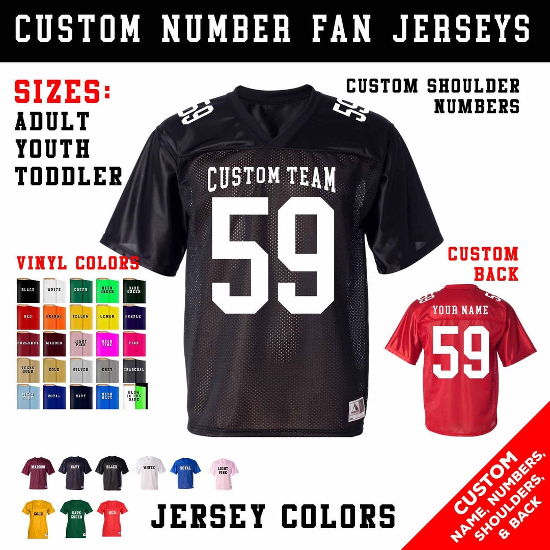 Matching Personalized (adult and Youth) Football Fan Jerseys With ...