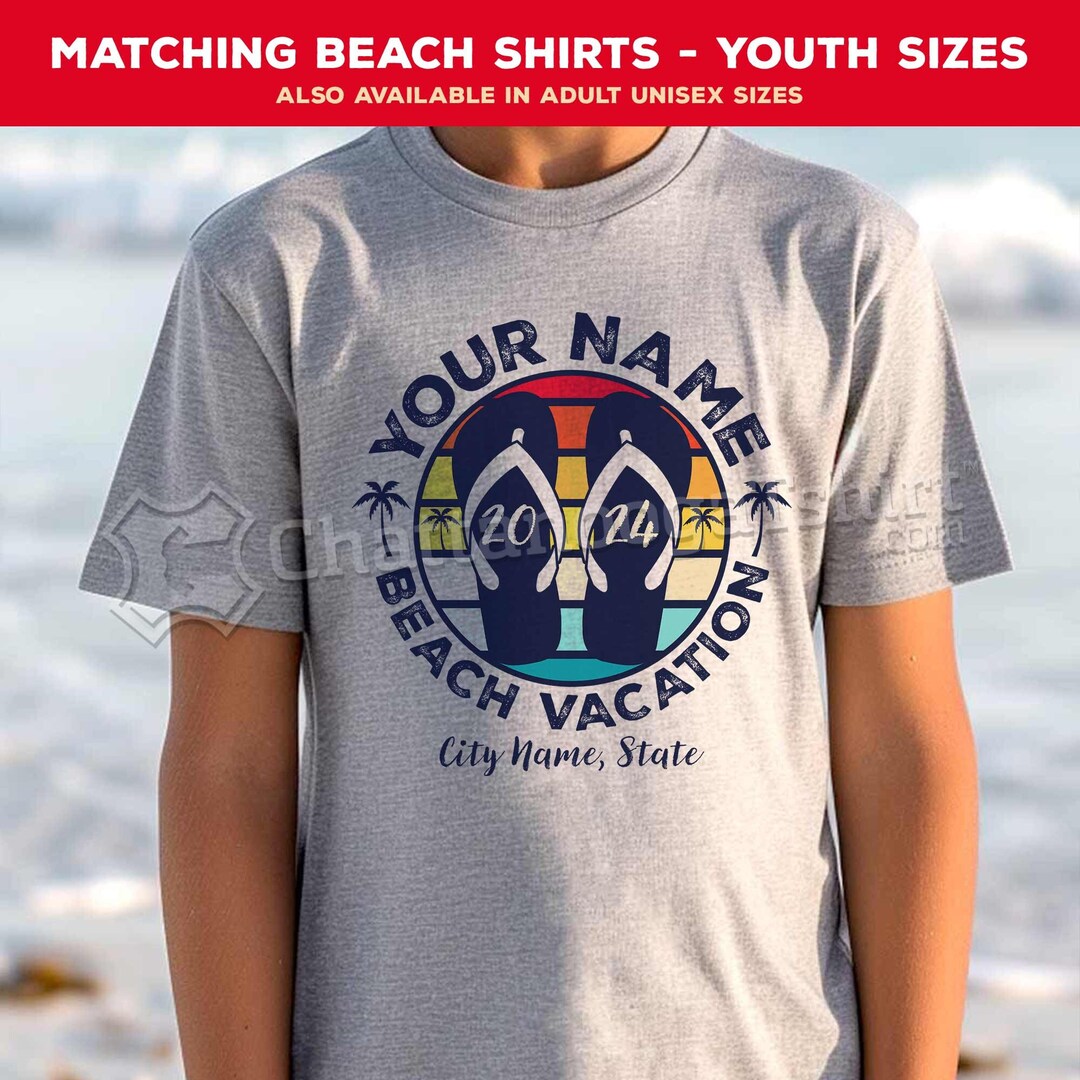 Custom 2024 Beach Trip T-shirt. Personalized Family Vacation Name ...