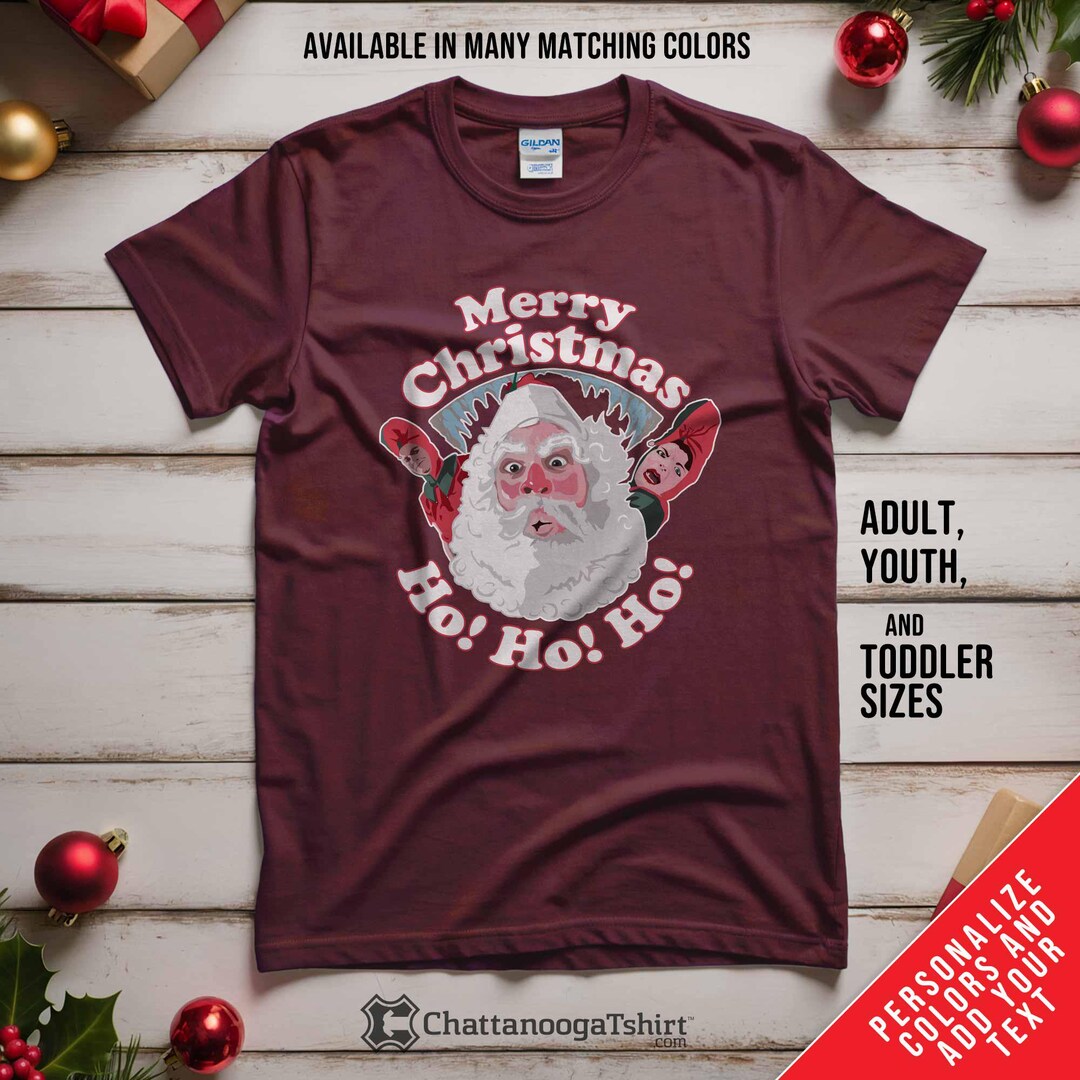 Ho-ho-ho! Santa & Elves T-shirt: Funny Holiday Movie Quote 2025 ...