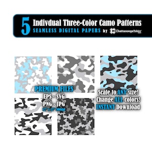 12 Simple Seamless Custom Arctic Snow Color Camo Texture Pattern ...