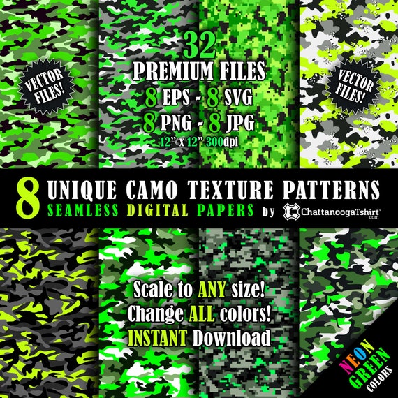 Bright Green Digital Camo