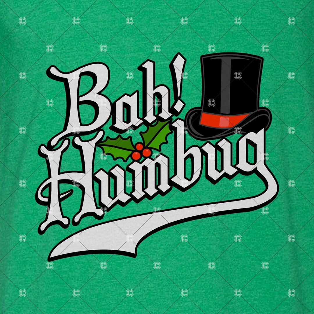 Bah Humbug! Funny Christmas Scrooge T-shirt: Holiday Graphic Tee ...