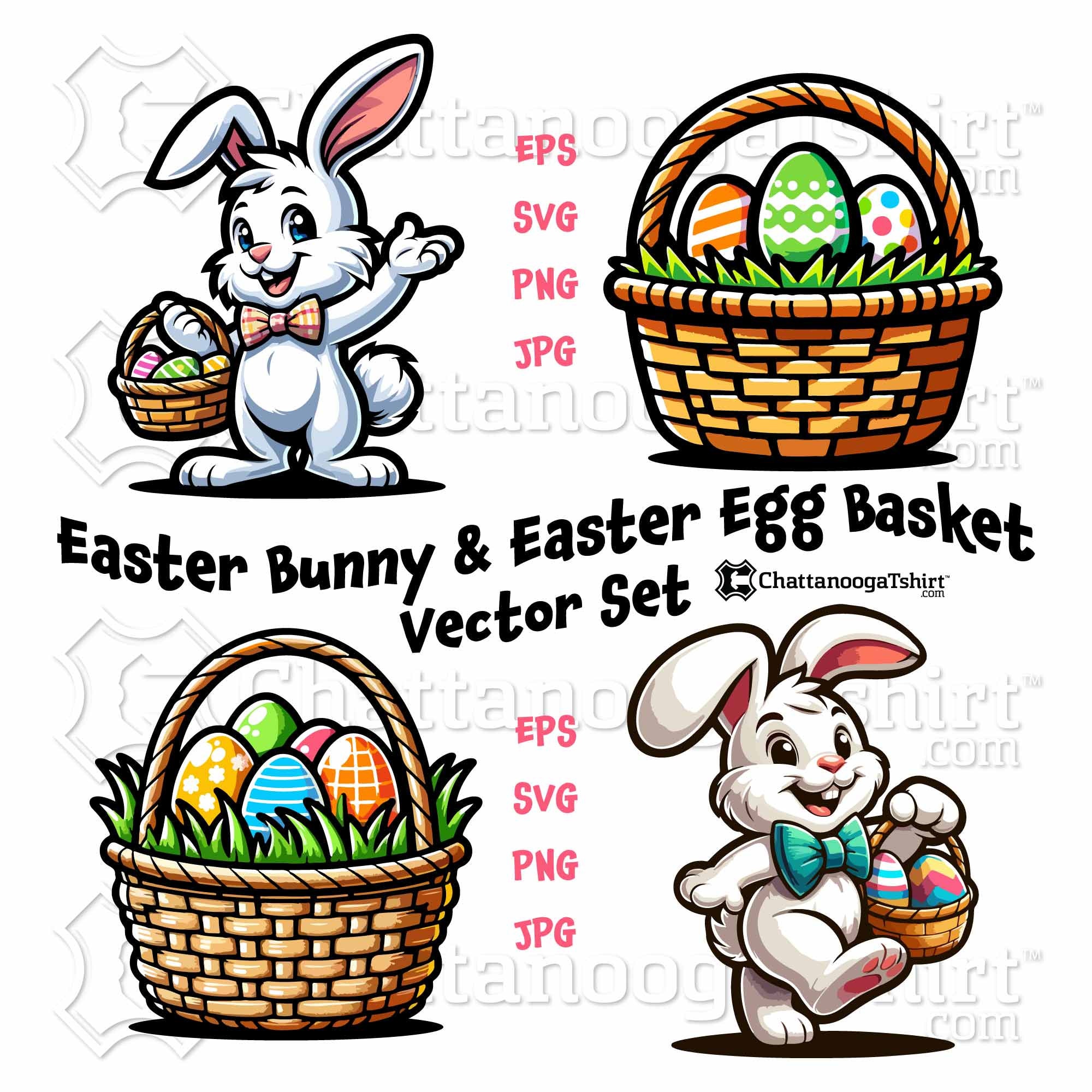 Cute Cartoon Easter Baskets SPRING PARK Cute Bunny Easter Basket Eggs