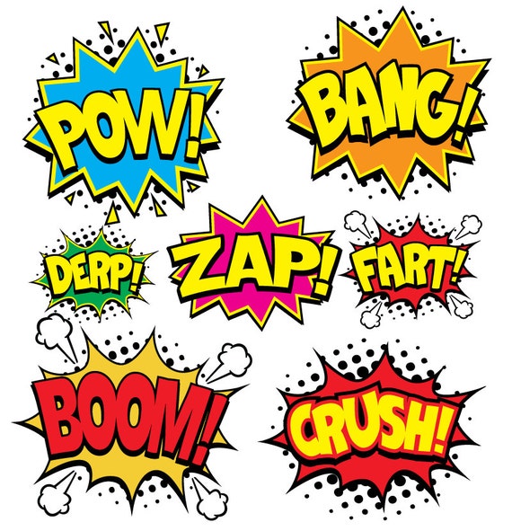 CUSTOM Action Word Comic Shirt | Etsy