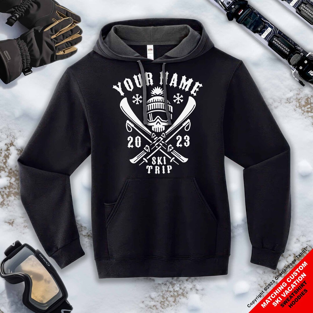 Premium Ski Hoodies- Custom Snow Ski Trip Hooded Sweatshirts for Family ...