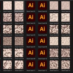 12 Simple Seamless Custom Desert Sand Color Camo Texture Pattern ...