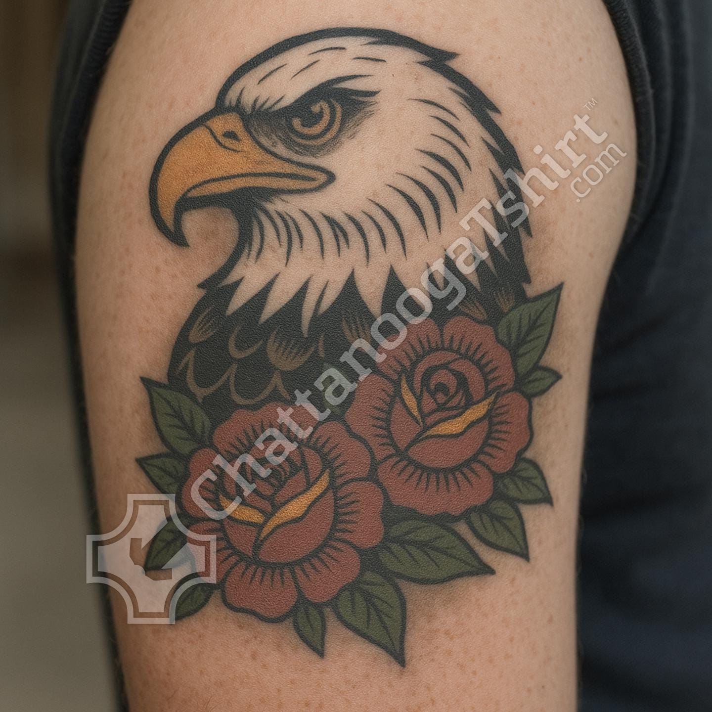 Classic Bald Eagle Tattoo Flash Art: Traditional Eagles Vector Designs ...