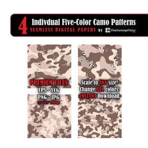 12 Simple Seamless Custom Desert Sand Color Camo Texture Pattern ...