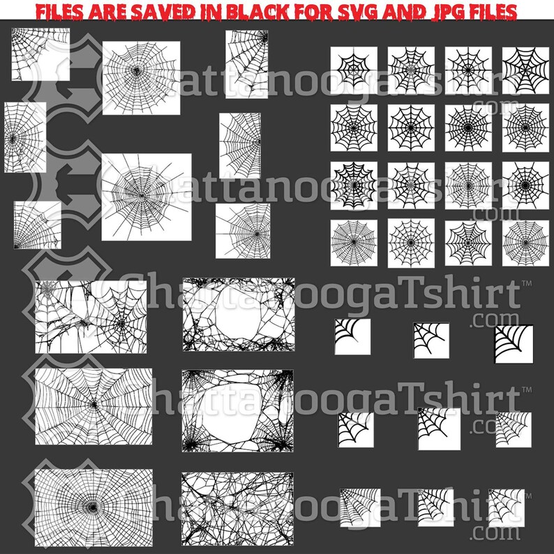 Ultimate Halloween Spiderweb Cobwebs Vector 4 Set Bundle - Spider Webs ...