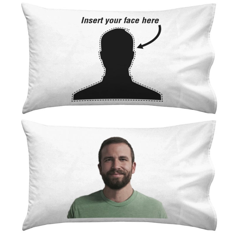 Custom Photo Pillowcase: Personalized Face Gift, 100% Cotton Pillowcase ...