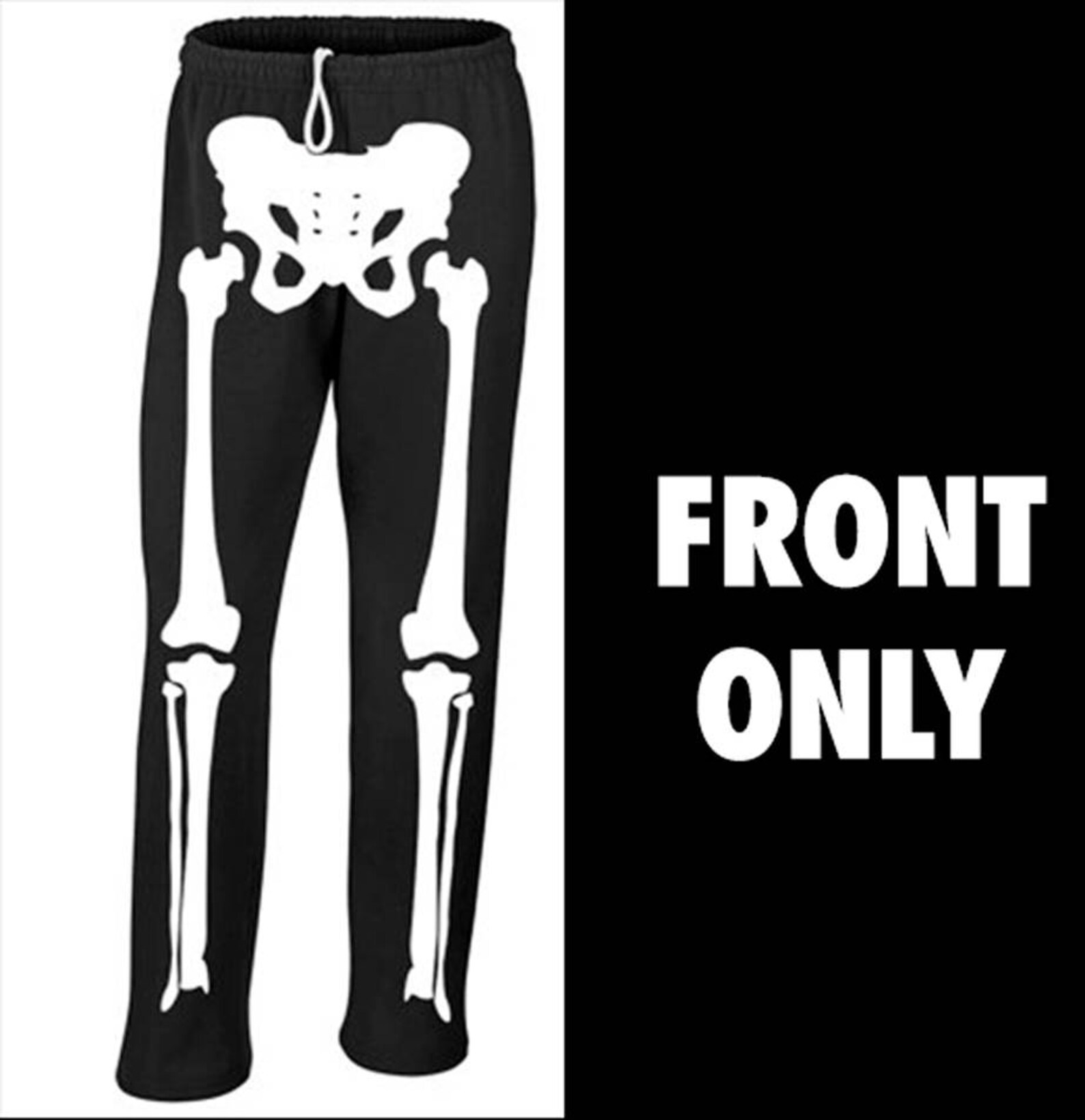 Skeleton Halloween Costume Sweat Pants Glow in the Dark - Etsy