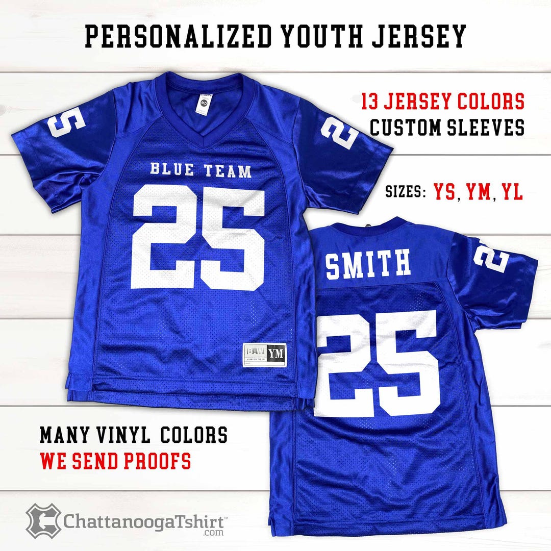 Personalized Youth Football Jersey: Custom Team Name & Number, Athletic ...