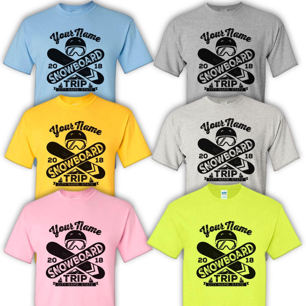 Custom Snowboarding Trip T-shirts Hoodies and Long Sleeve | Etsy