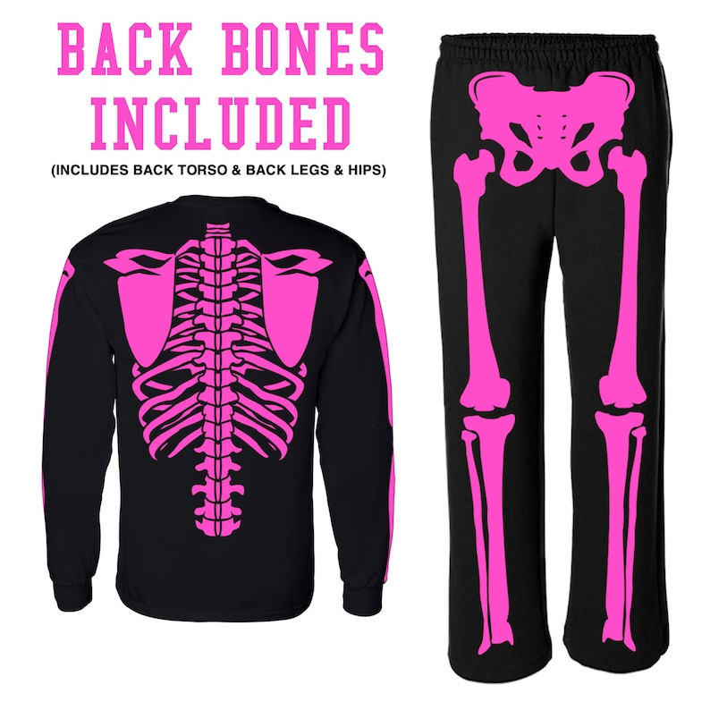 FLUORESCENT Colors Skeleton Costumes in Yellow, Green, Pink, Orange ...