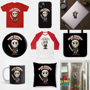 CUSTOM Funny TGIF the 13th - Jason Vector Retro Cartoon Character ...