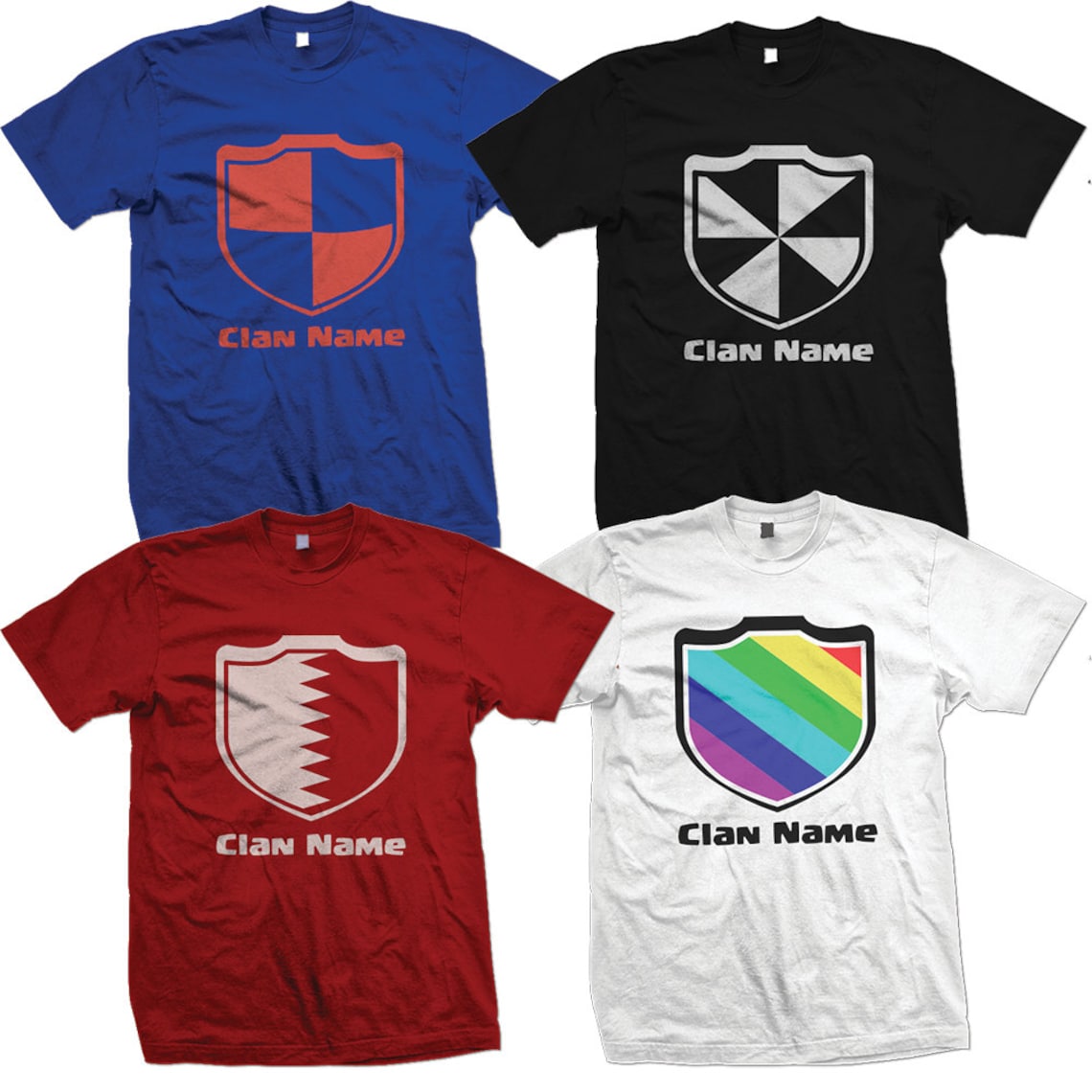 Custom Clash of Clans T-shirt: Personalized Clan Shield & Name - Etsy
