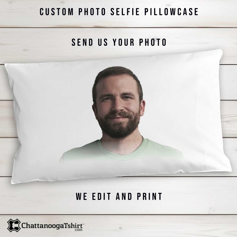 Custom Photo Pillowcase: Personalized Face Gift, 100% Cotton Pillowcase ...