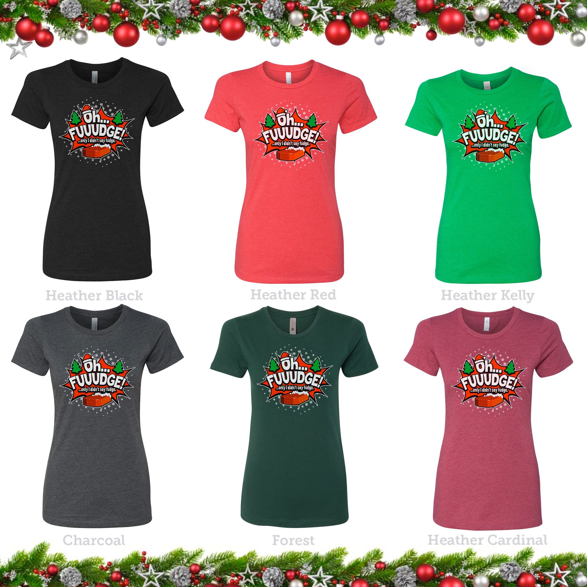 OH FUDGE Only I Didn't Say Fudge Funny Christmas | Etsy