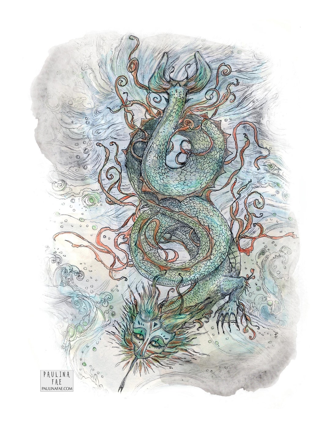 Dragon Art - Good Fortune Dragon - Water Dragons - Earth Guardian ...