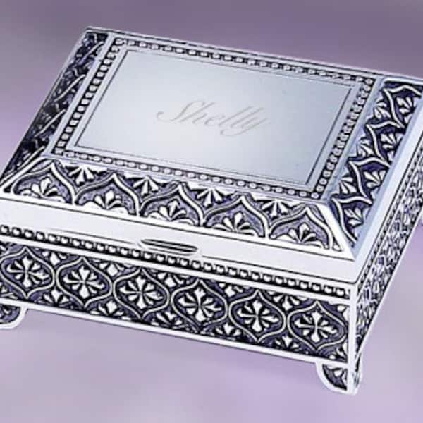 Silver Plate Jewelry Box - Etsy