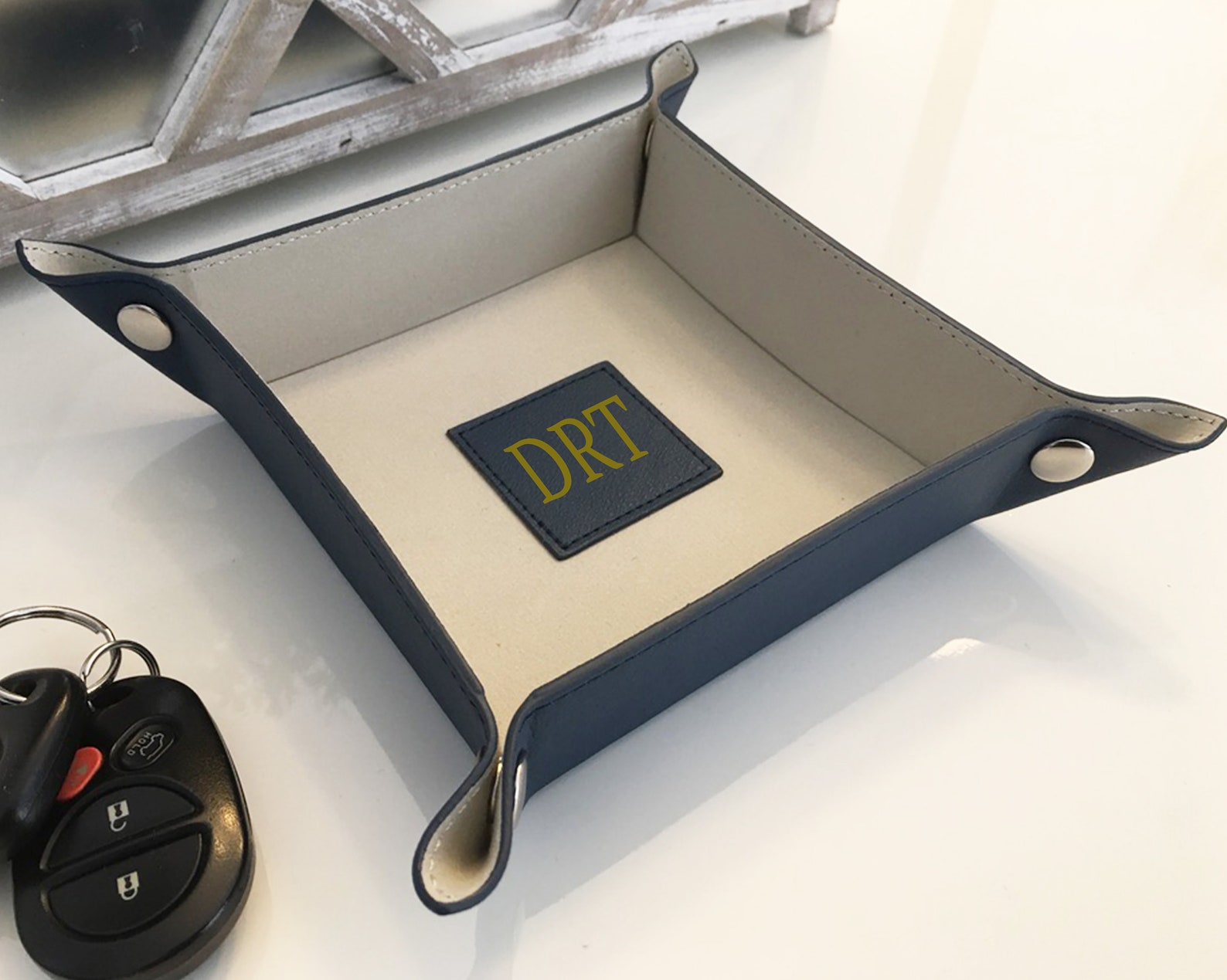 Men's Valet Tray - Leather Valet Tray - Personalized Valet Tray ...