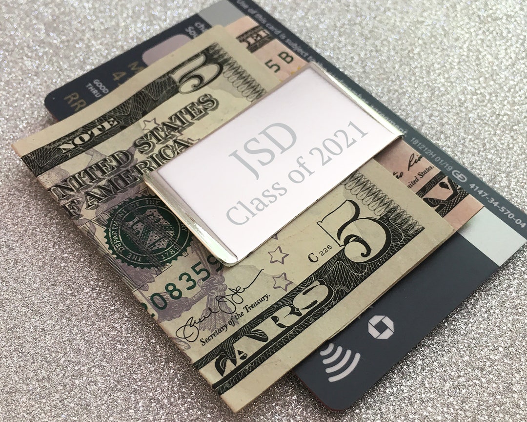 Double Sided Silver Money Clip - Etsy