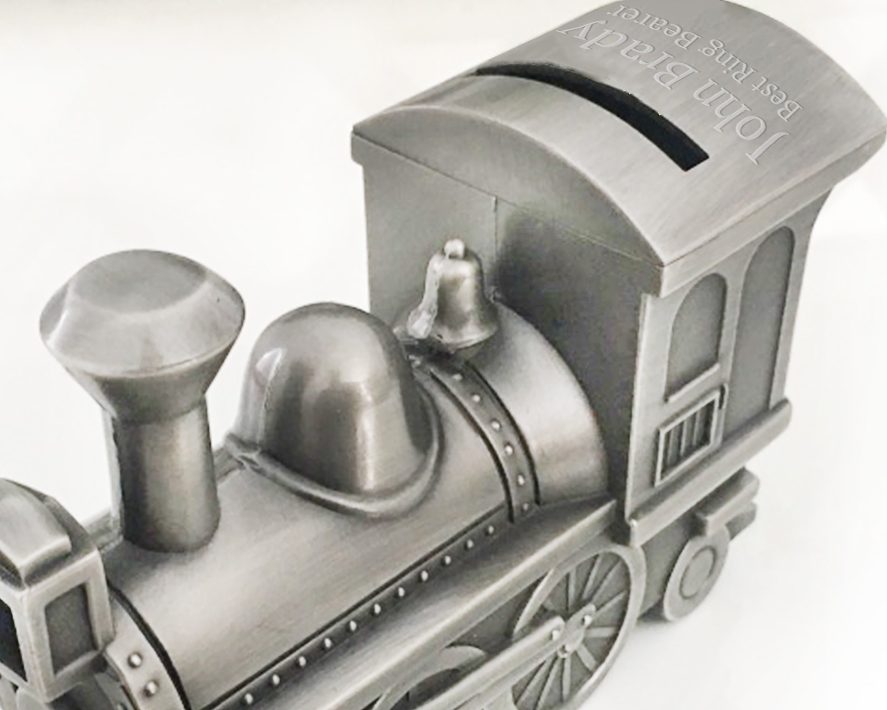 Personalized Pewter Train Bank Engraved Train Bank Baby | Etsy