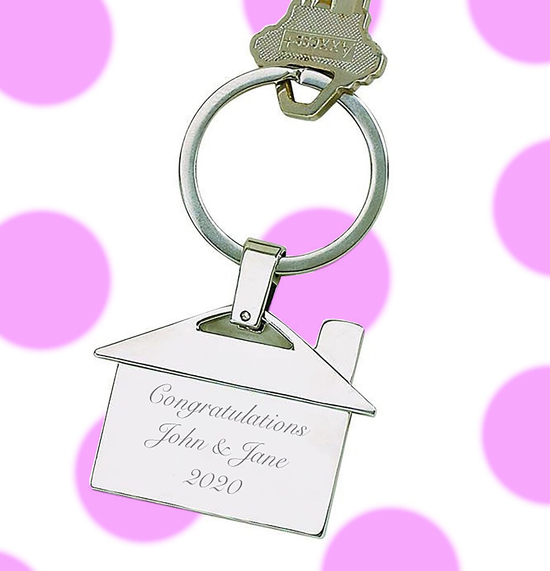 Personalized House Key Chain - Personalized Key Chain - House Warming ...