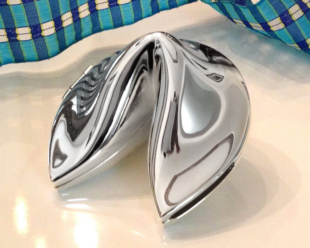 Silver Fortune Cookie Box - Fortune Cookie - Personalized Jewelry Box ...
