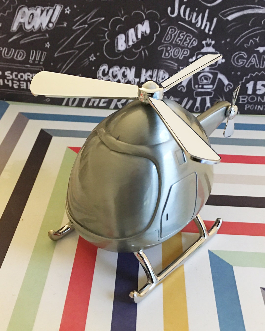 Personalized Helicopter Bank - Pewter Finish - Personalize It! - Great ...