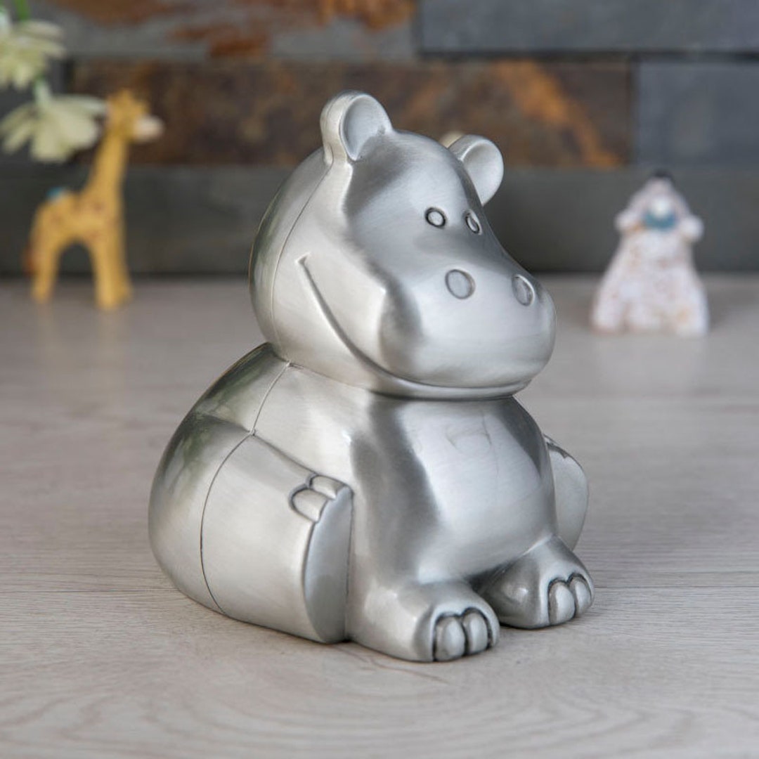 Personalized Hippo Bank - Coin Bank - - Baby Shower Gift - Animal Bank ...