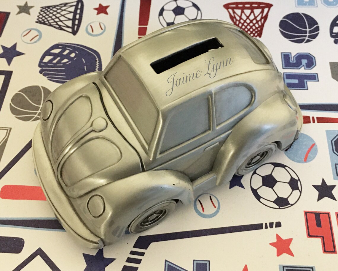 Personalized Beetle Inspired Car Bank Baby Piggy Bank - Etsy