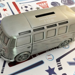 Mini Bus Coin Bank - Mini Van Coin Bank - VW Bus Inspired Coin Bank ...