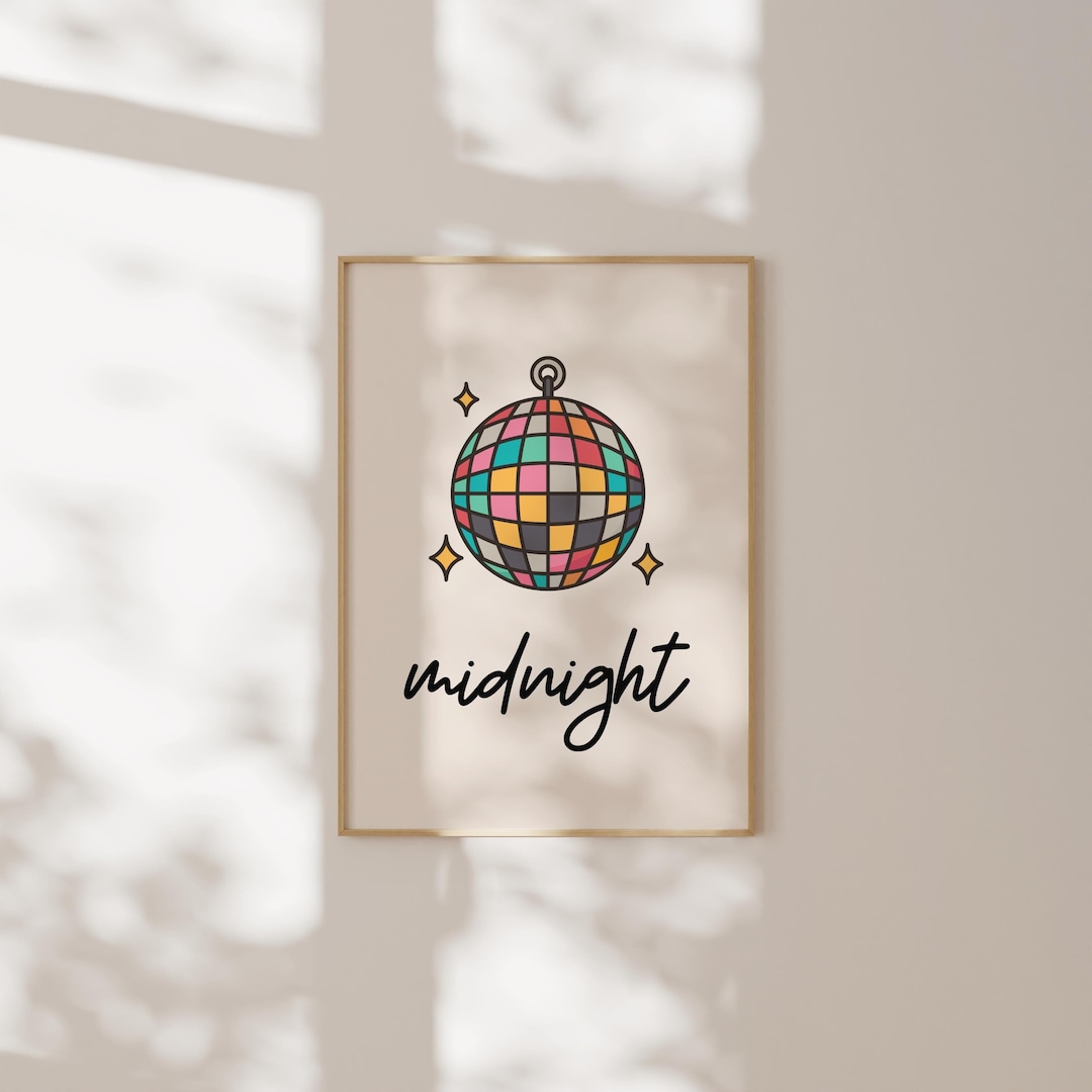 Taylor Swift Midnights Lyrics Poster: Disco Ball Wall Art (digital ...