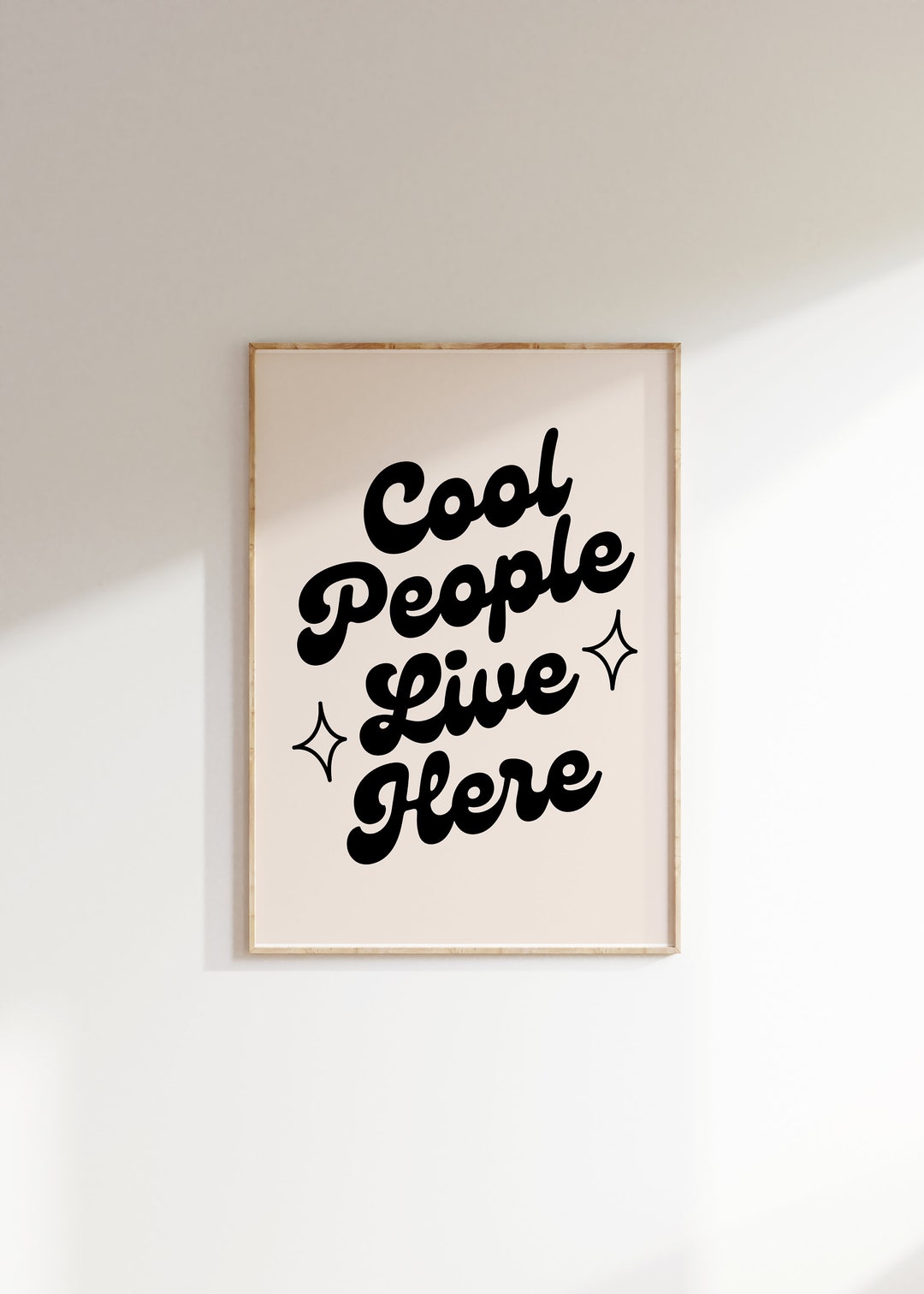 Cool People Live Here Print, Typography Poster, Trendy Wall Art ...