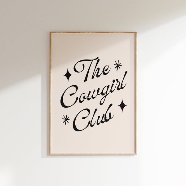 Vintage Cowgirl Poster - Etsy