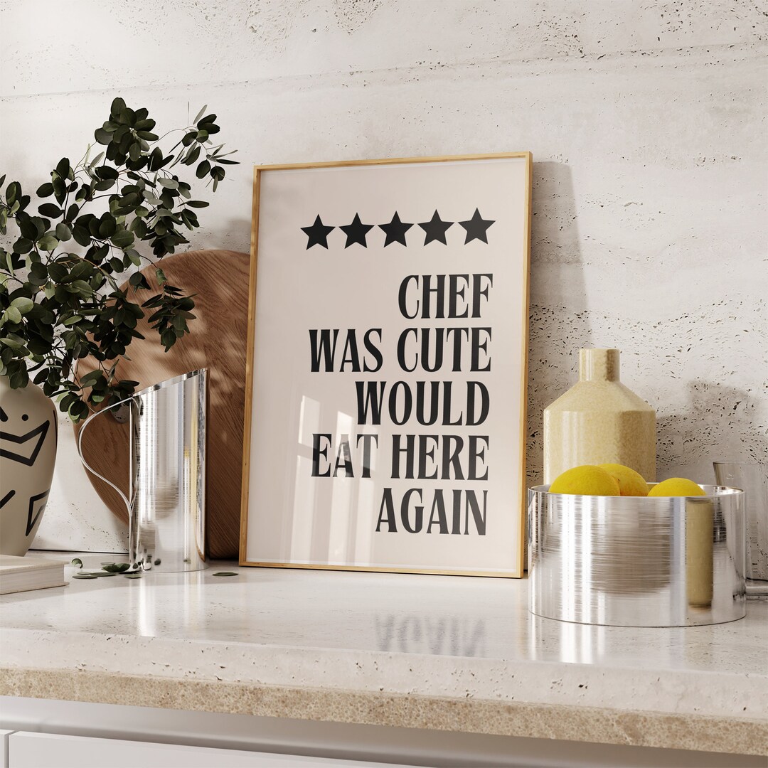 Aesthetic Kitchen Decor Cute Cooking Art Kitchen Wall Art Print ...