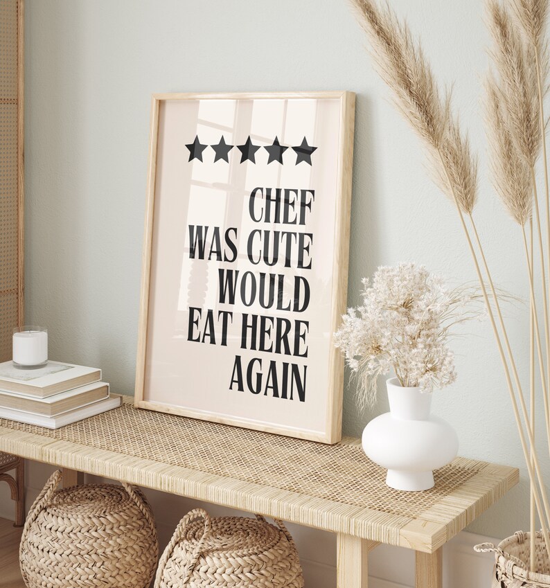 Aesthetic Kitchen Decor Cute Cooking Art Kitchen Wall Art Print ...
