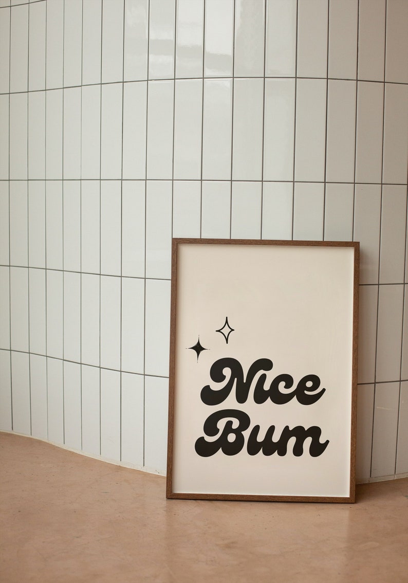 Nice Bum Print Instant Printable Art Digital Download - Etsy