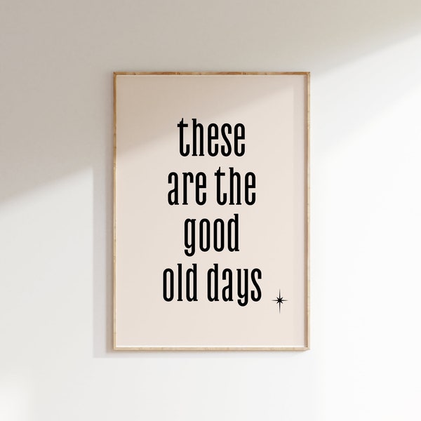 The Good Old Days - Etsy