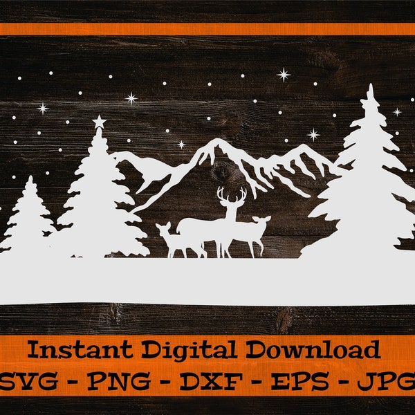 Winter Scene Svg - Etsy